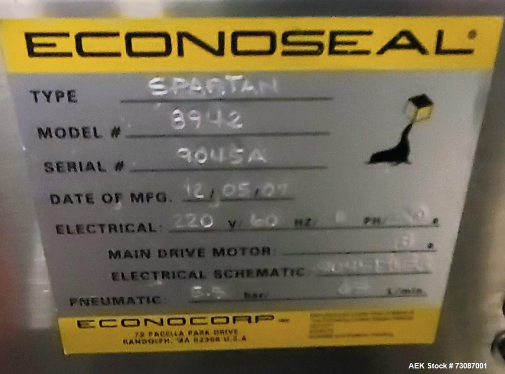 Used Econocorp Econoseal Spartan Cartoner - Hot Melt Glue, 40 CPM