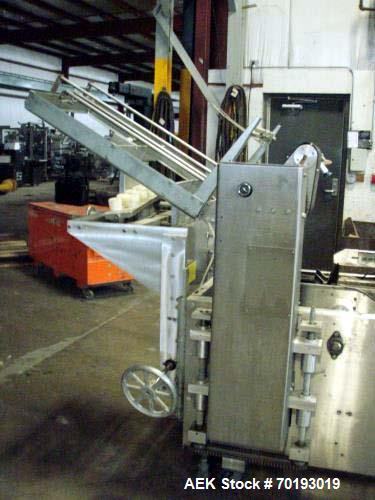 Used Adco Semi Automatic Horizontal Cartoner, Model 15D105-SS. Set on