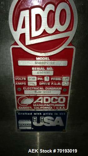 Used Adco Semi Automatic Horizontal Cartoner, Model 15D105-SS. Set on