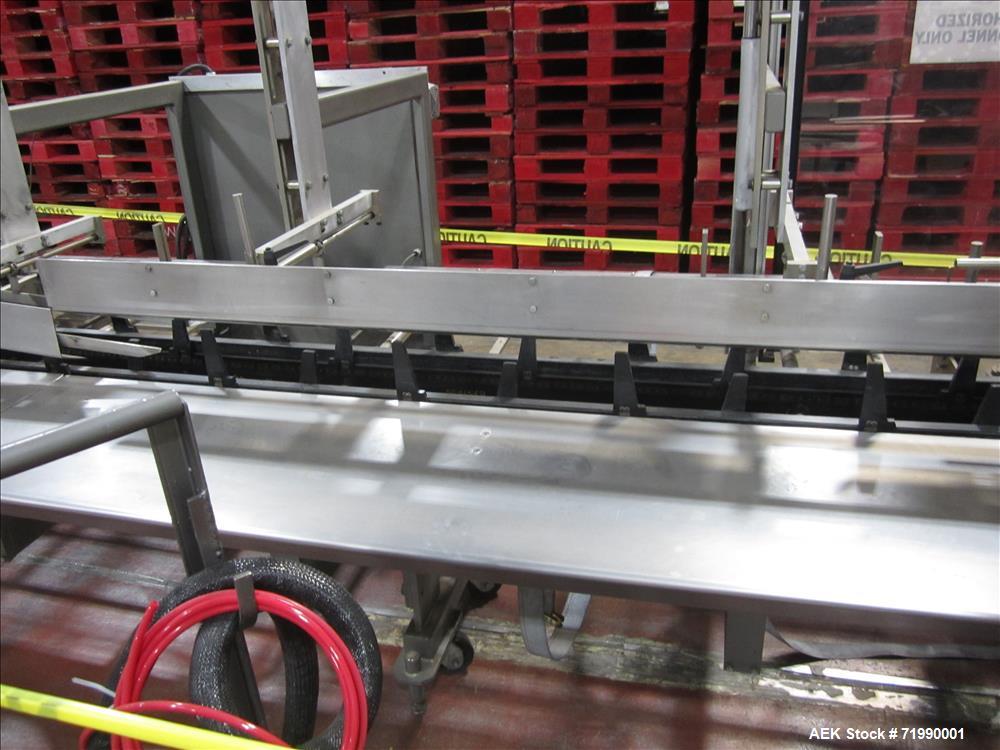 Used Langen B1M Semi-Automatic Horizontal Cartoner. 18" center machin