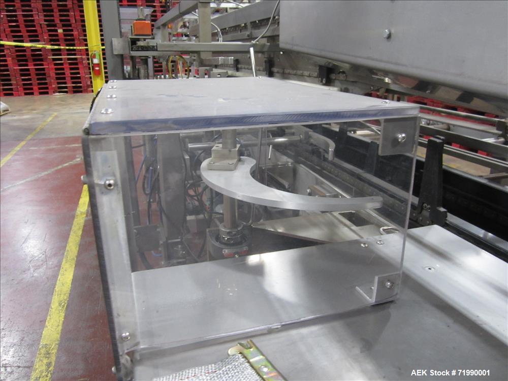 Used Langen B1M Semi-Automatic Horizontal Cartoner. 18" center machin