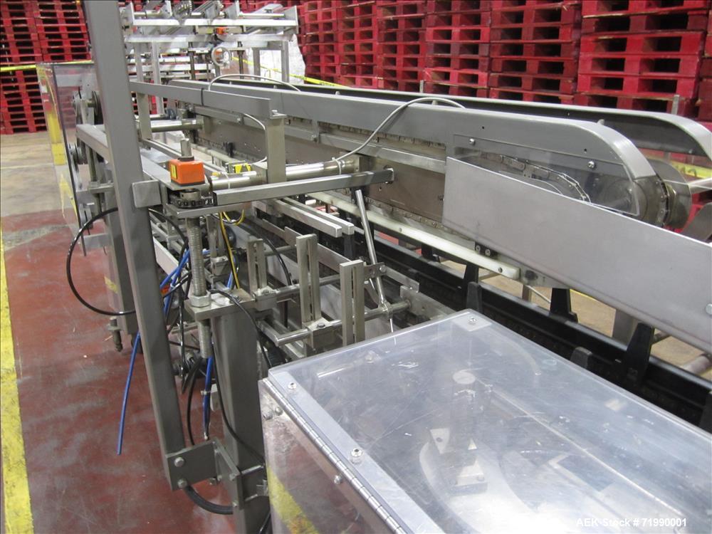 Used Langen B1M Semi-Automatic Horizontal Cartoner. 18" center machin