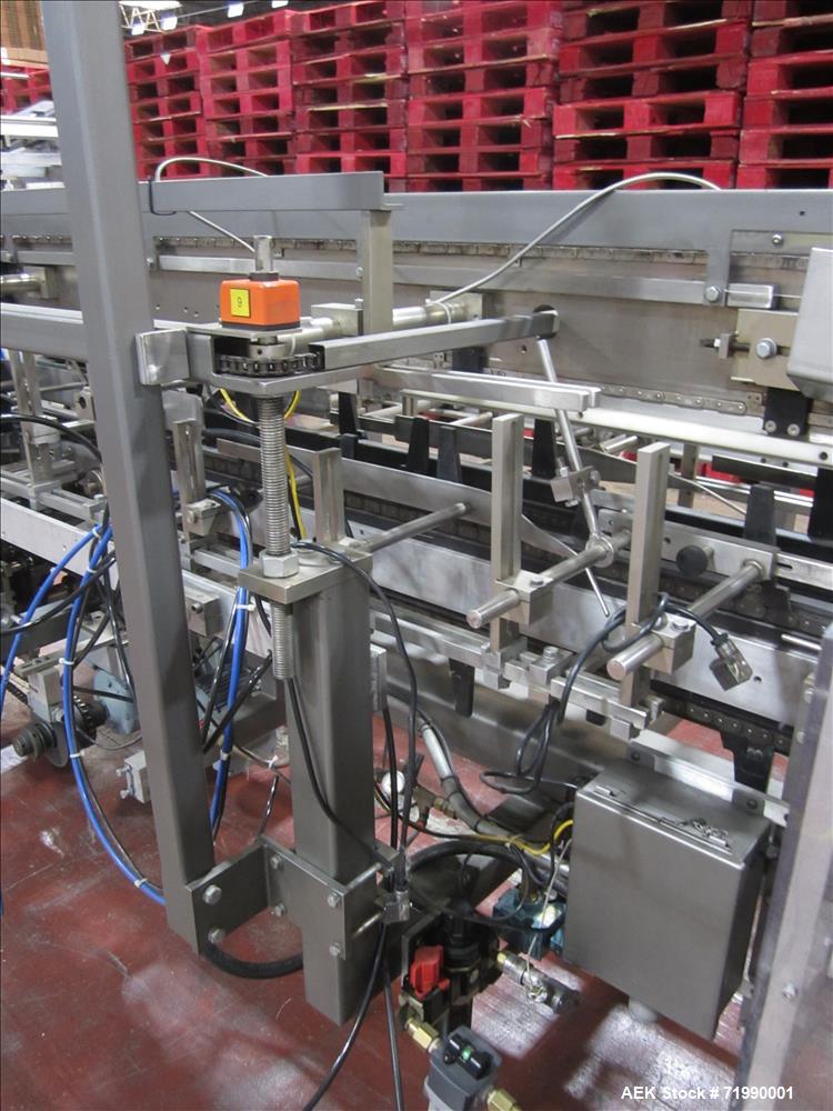Used Langen B1M Semi-Automatic Horizontal Cartoner. 18" center machin