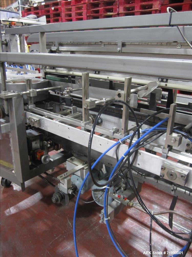 Used Langen B1M Semi-Automatic Horizontal Cartoner. 18" center machin