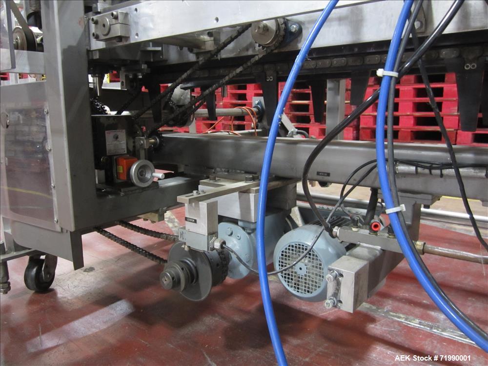 Used Langen B1M Semi-Automatic Horizontal Cartoner. 18" center machin