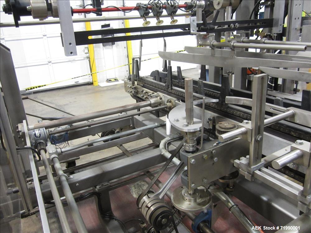 Used Langen B1M Semi-Automatic Horizontal Cartoner. 18" center machin
