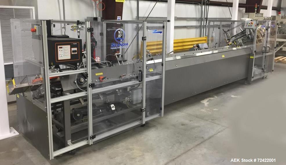 Used Scandia Semi Automatic Manual Load Horizontal Cartoner. Model HL
