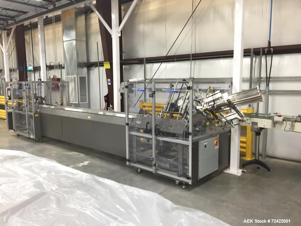 Used Scandia Semi Automatic Manual Load Horizontal Cartoner. Model HL