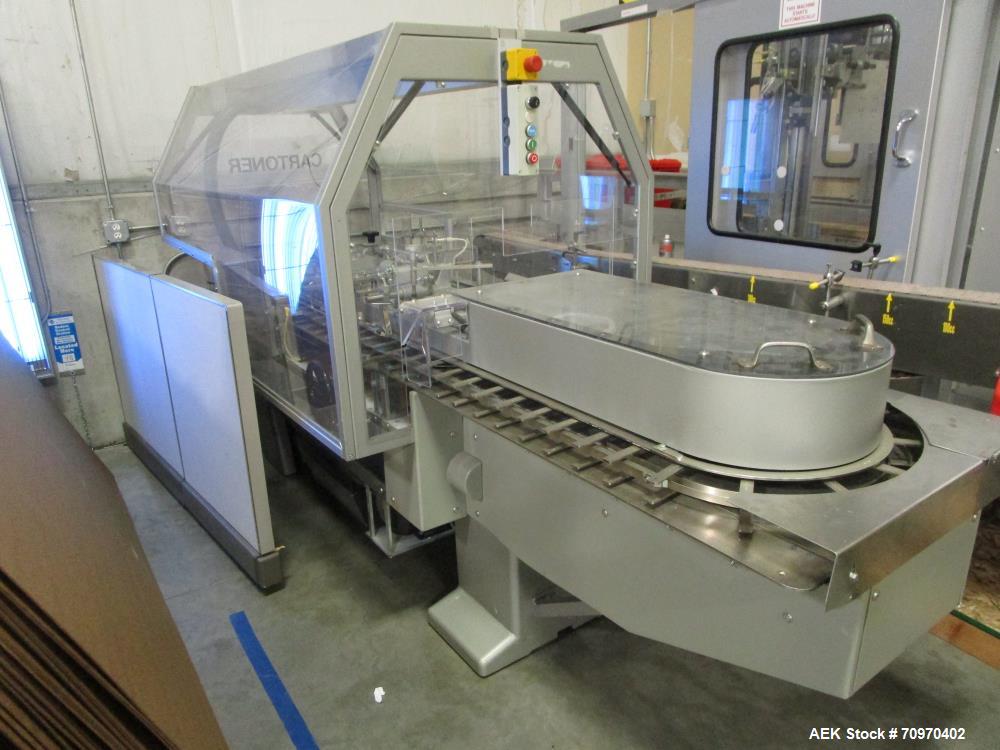 Used CAM Model AV Vertical Cartoner. Manufacturer listed capable of