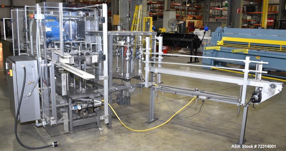 Used Clybourn Model CHL7 Vertical Hand Load Hot Melt Glue Cartoner. C