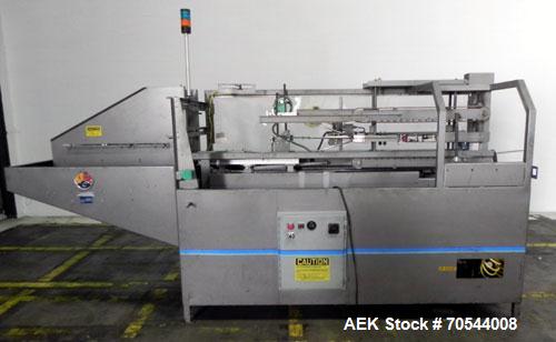 Used ABC Model 112 Side Seal Tape Case Erector. Machine is capable of