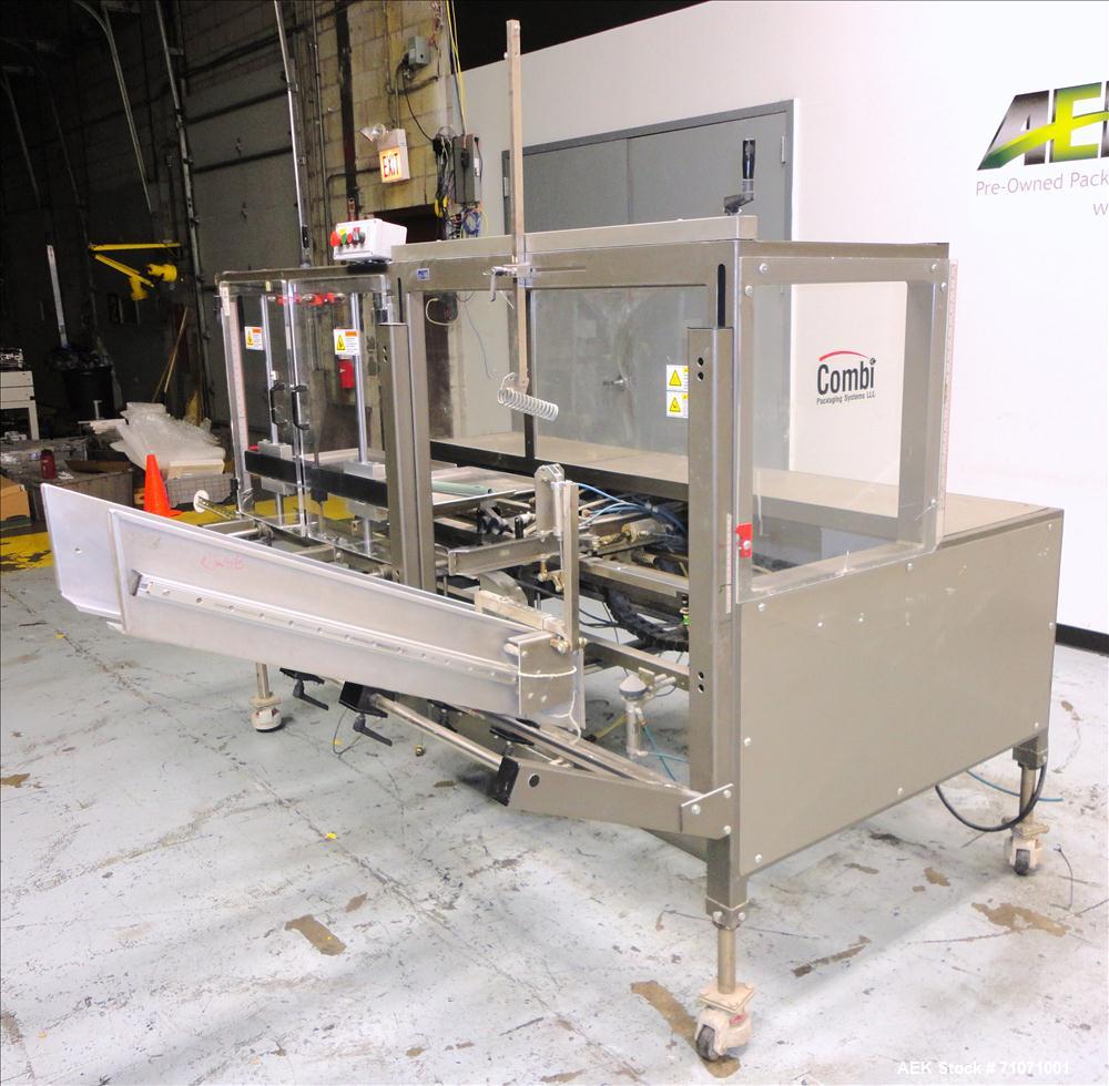 Used Combi Model 2-EZ Case Erector and Bottom Taper. Machine is capab