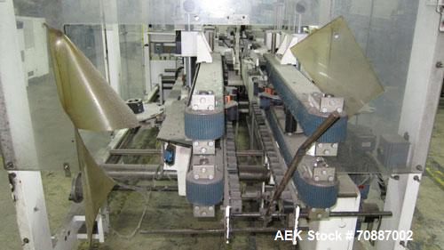 Used Focke Model 486 Automatic Case Erector, Side Load Packer, and Ta