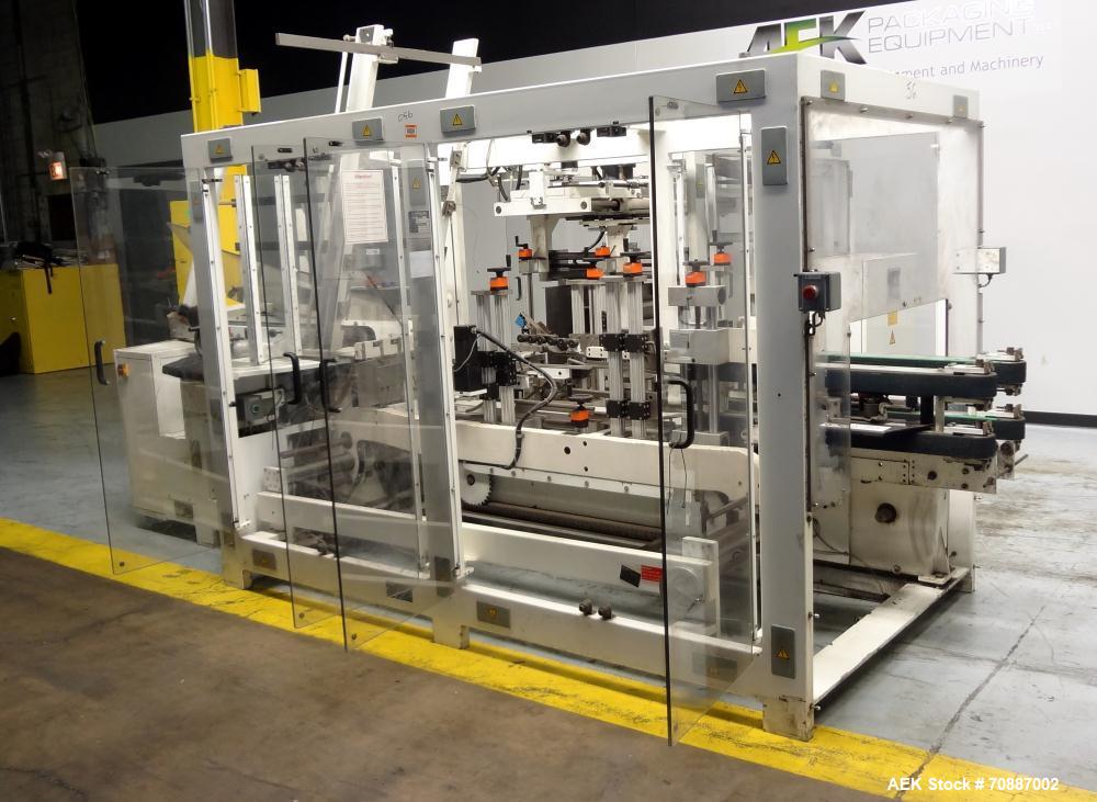 Used Focke Model 486 Automatic Case Erector, Side Load Packer, and Ta