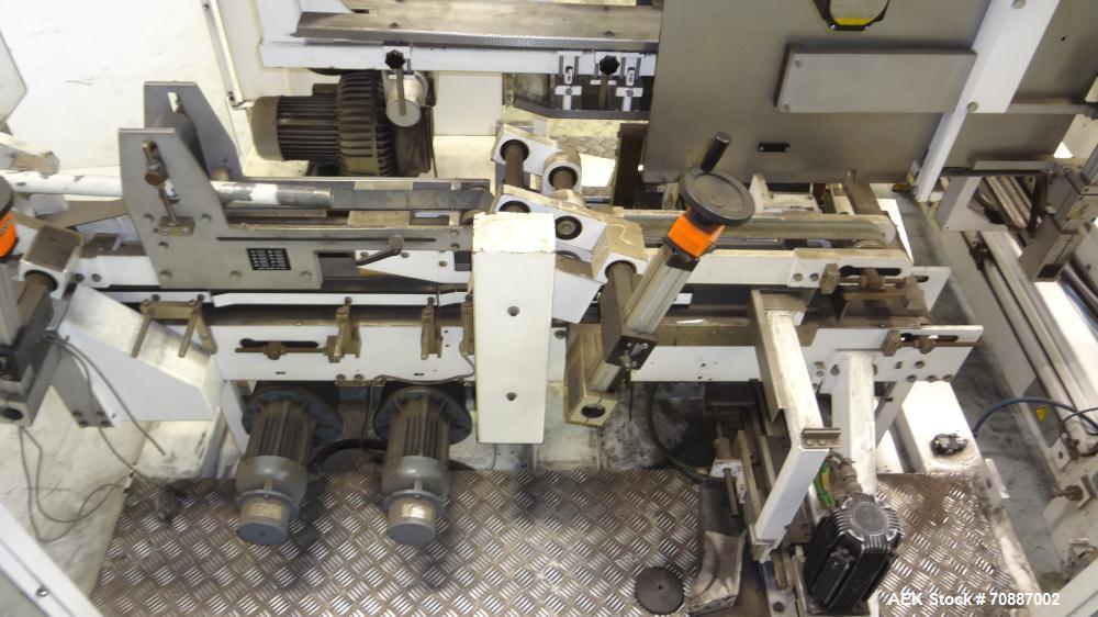 Used Focke Model 486 Automatic Case Erector, Side Load Packer, and Ta