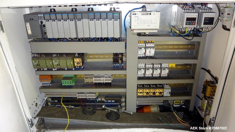 Used Focke Model 486 Automatic Case Erector, Side Load Packer, and Ta