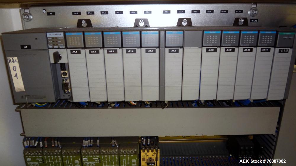 Used Focke Model 486 Automatic Case Erector, Side Load Packer, and Ta