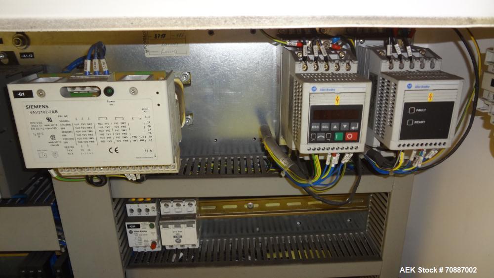 Used Focke Model 486 Automatic Case Erector, Side Load Packer, and Ta