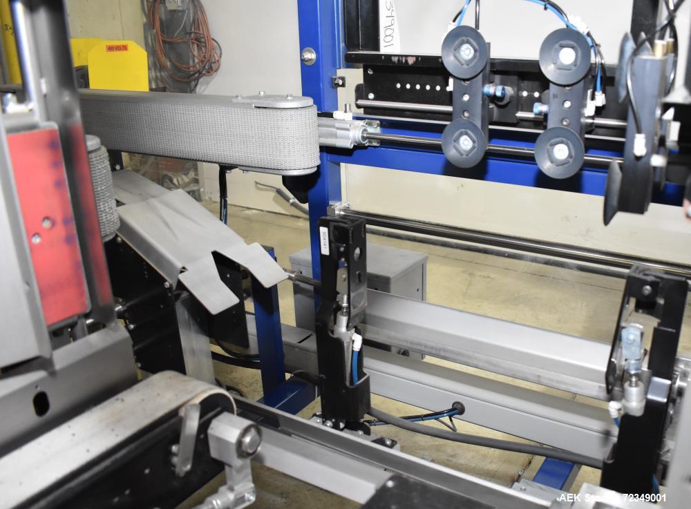 Used Lantech C-1000 Automatic Case Erector and Bottom left hand Case