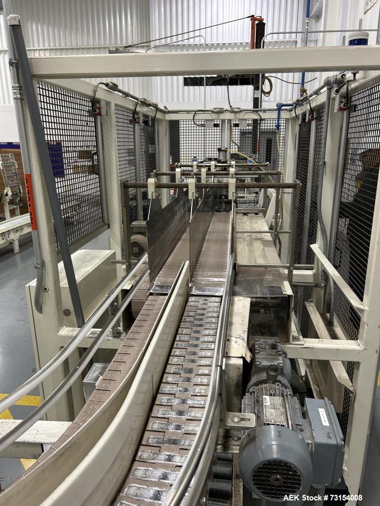 Used SWF Model DP-320 Drop Case Packer. Capable of speeds up to 25 CP