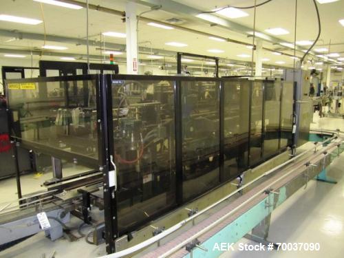 Used Hartness Case Packer with Infeed Laner, Model CP900/825. Servo c