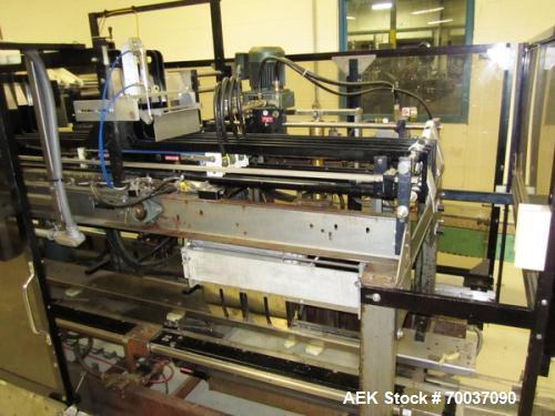 Used Hartness Case Packer with Infeed Laner, Model CP900/825. Servo c