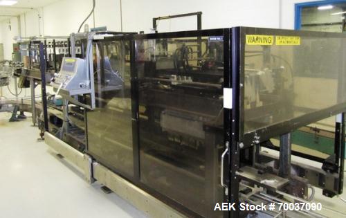 Used Hartness Case Packer with Infeed Laner, Model CP900/825. Servo c