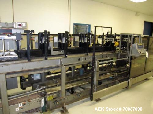 Used Hartness Case Packer with Infeed Laner, Model CP900/825. Servo c