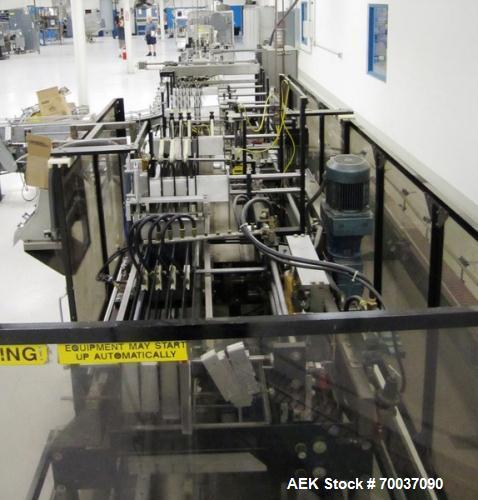 Used Hartness Case Packer with Infeed Laner, Model CP900/825. Servo c