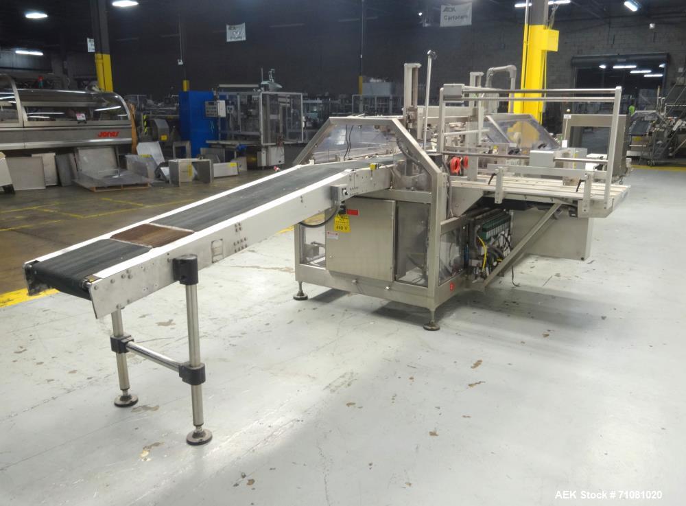 Used Fallas Model RH NDX-220HS Automatic Case Erector Packer Sealer.