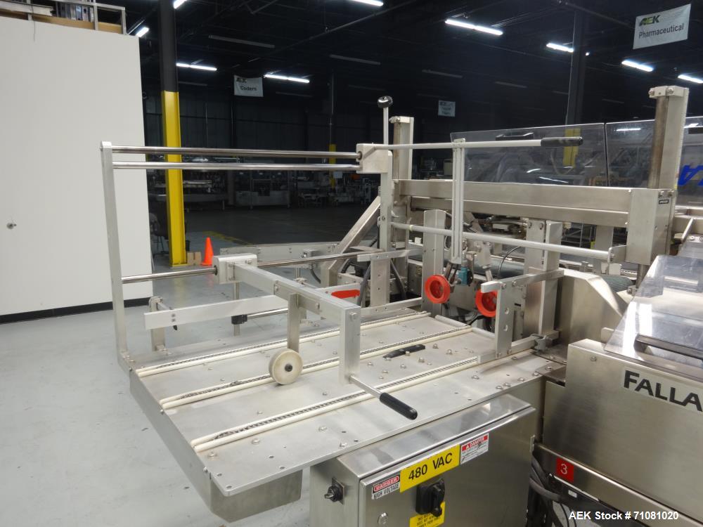 Used Fallas Model RH NDX-220HS Automatic Case Erector Packer Sealer.