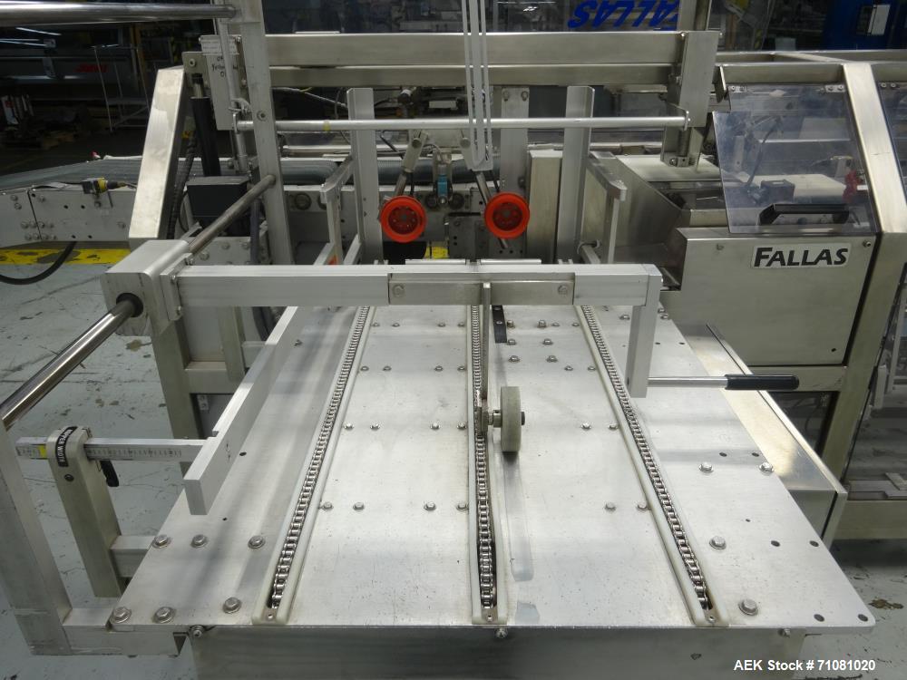 Used Fallas Model RH NDX-220HS Automatic Case Erector Packer Sealer.