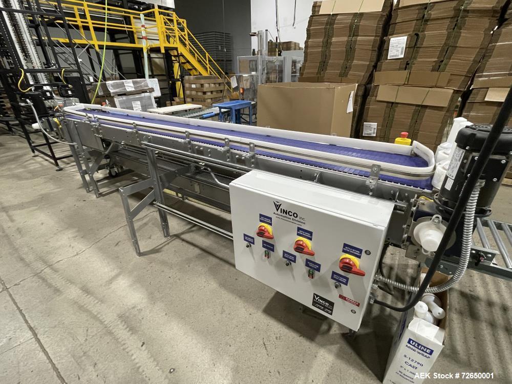 UsedVinco Automated Hand Packing System. Includes sanitary belt feed