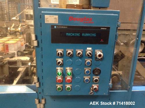 Used Douglas Case Packer, Model M-3409. 28-30 cases per minute, 128 o