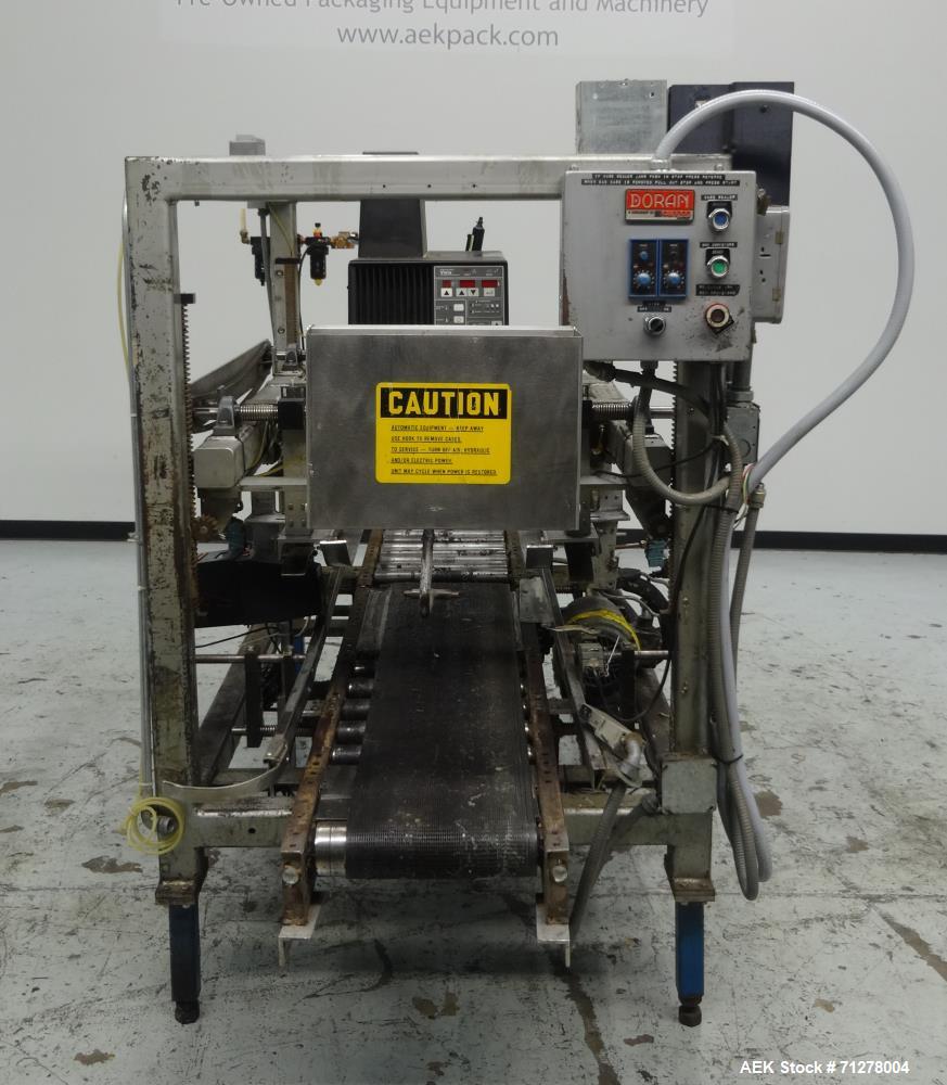 Used Doran Bliss Box Side Sealer. Nordson Gluer and MicroJet Ink Jet