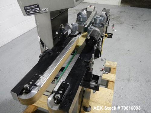 Used Garvens Checkweigher, Type SL2PM. 4" Wide x 11" long scale, rate