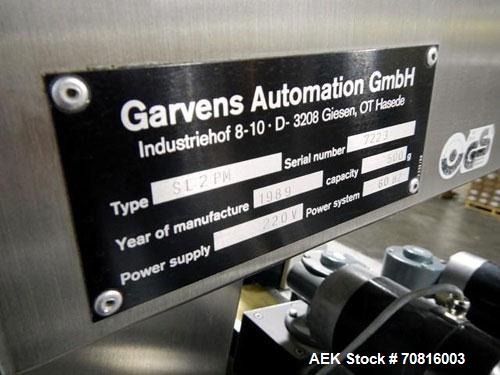 Used Garvens Checkweigher, Type SL2PM. 4" Wide x 11" long scale, rate