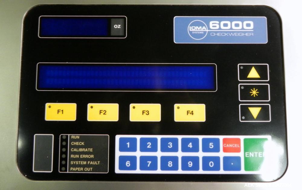 Used Loma Model 6000PWT Automatic Belt Checkweigher. Has 5- 1/2" wide