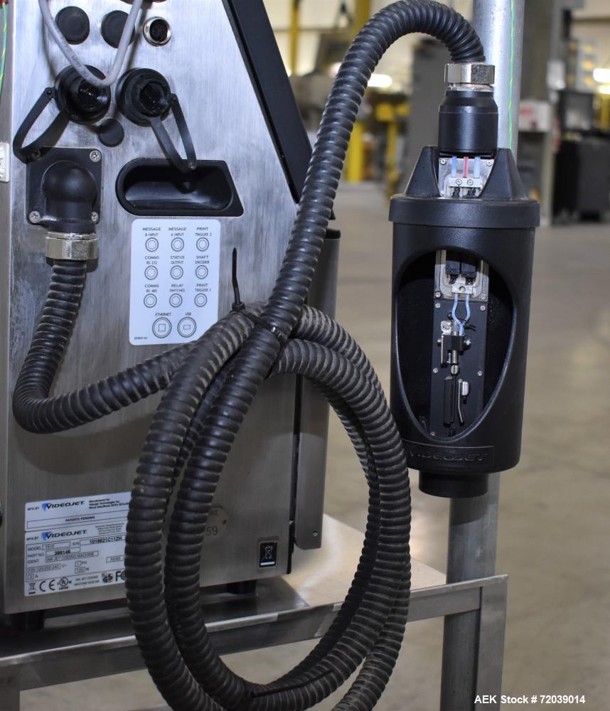 Used Video Jet Ink Jet Coding Machine, Model 1510. Capable of speeds