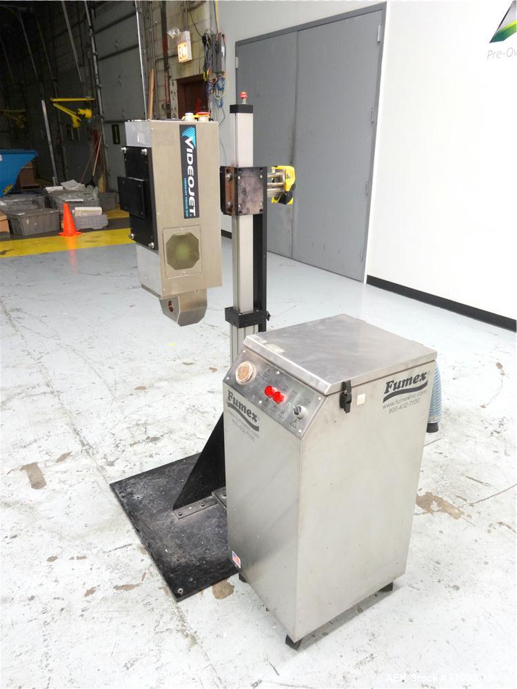 Used Videojet Model Focus 1000 Laser Coder and Fumex Model FA2-SS Air