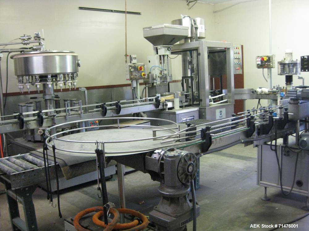 Used Complete Bottling Line. Includes: 1986 Cobert Olympia 16 spout f