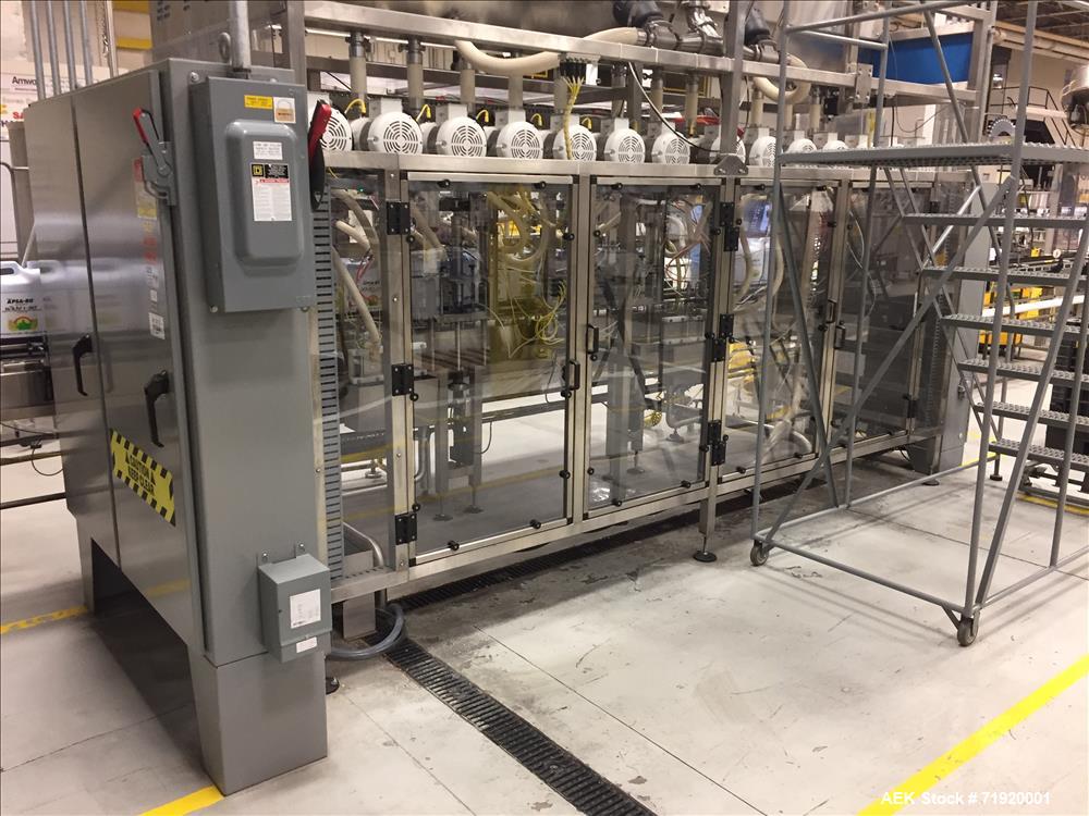 UsedEpak 14 head inline positive displacement filling line for deterg