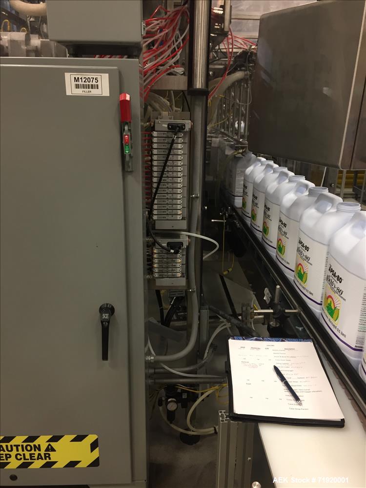 UsedEpak 14 head inline positive displacement filling line for deterg