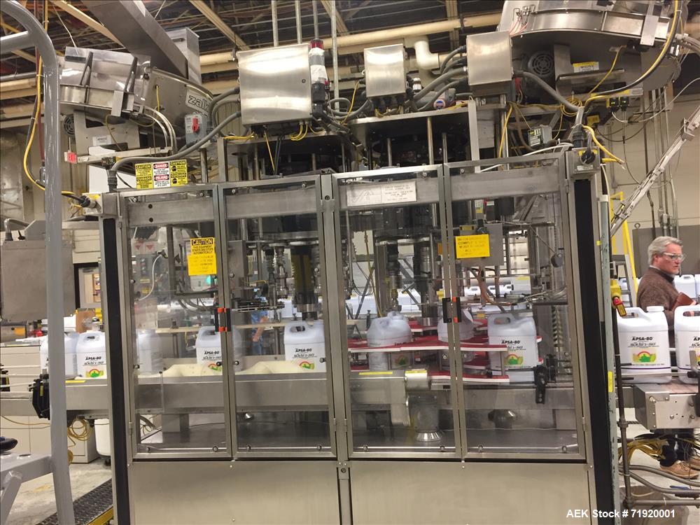 UsedEpak 14 head inline positive displacement filling line for deterg