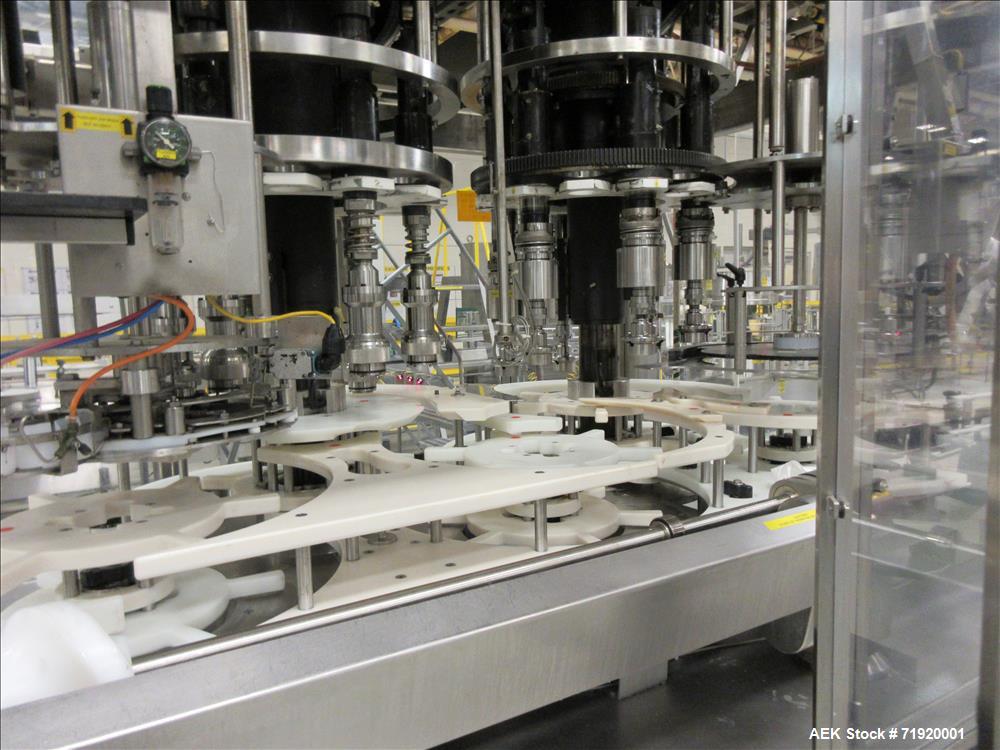 UsedEpak 14 head inline positive displacement filling line for deterg