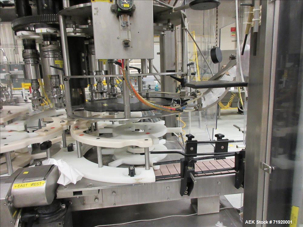 UsedEpak 14 head inline positive displacement filling line for deterg