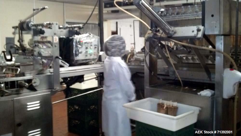 Used Sidam Polopak 4 Horizontal Form Fill Seal Machine. 30-150 packag
