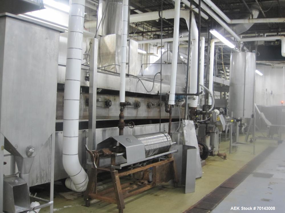 Used3,200 Pound Continuous Potato Chip Line including heat and contro