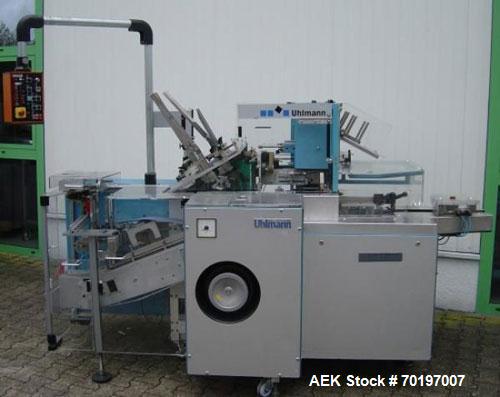 UsedUhlmann C100 Cartoner for Blister Packing with leaflet packer. Va
