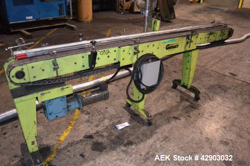 UsedGarvey Table Top Belt Conveyor, Model 3600, Carbon Steel. 3" Wide